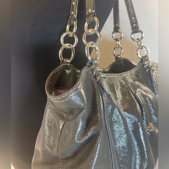 Coach | Bags | Coach Alexandra Patent Leather Shoulder Purse Satchel ...